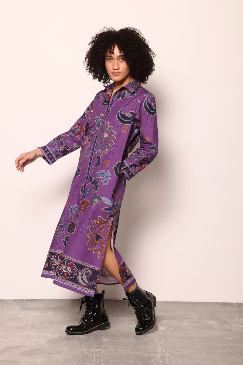 PURPLE SPARKLE ELIZA DRESS – Maude Vivante