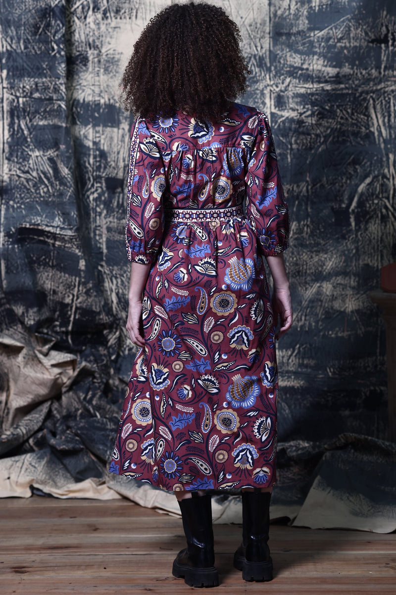 BROWN FLORALS REMI DRESS – Maude Vivante